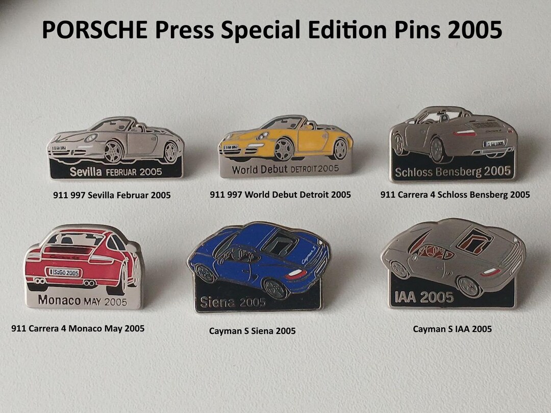 Porsche Iconic Pins: Exclusive Collectibles From 2005 - Etsy