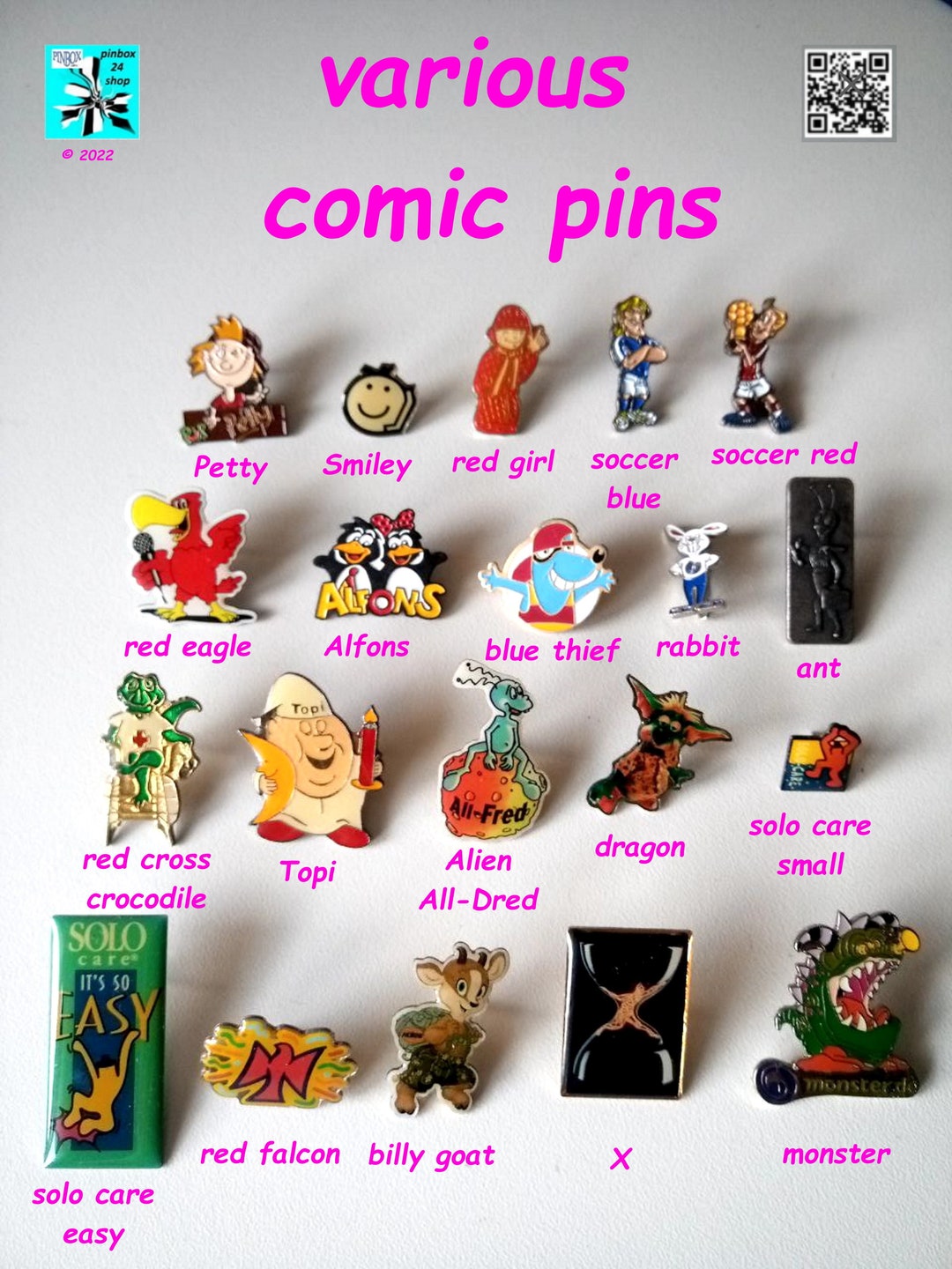 Various Comic Pins - Choose! - Etsy