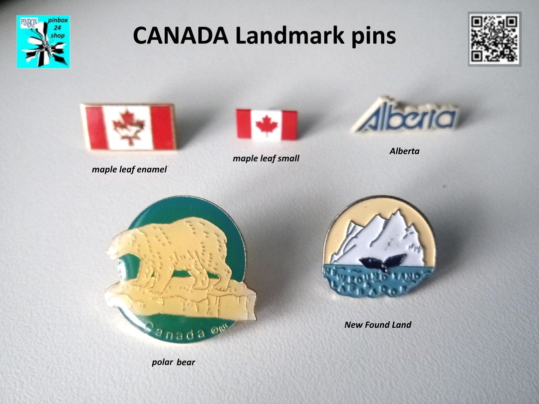 Canada Flag Maple Leaf Landmarks Regions Canada Pins - Select Now - Etsy