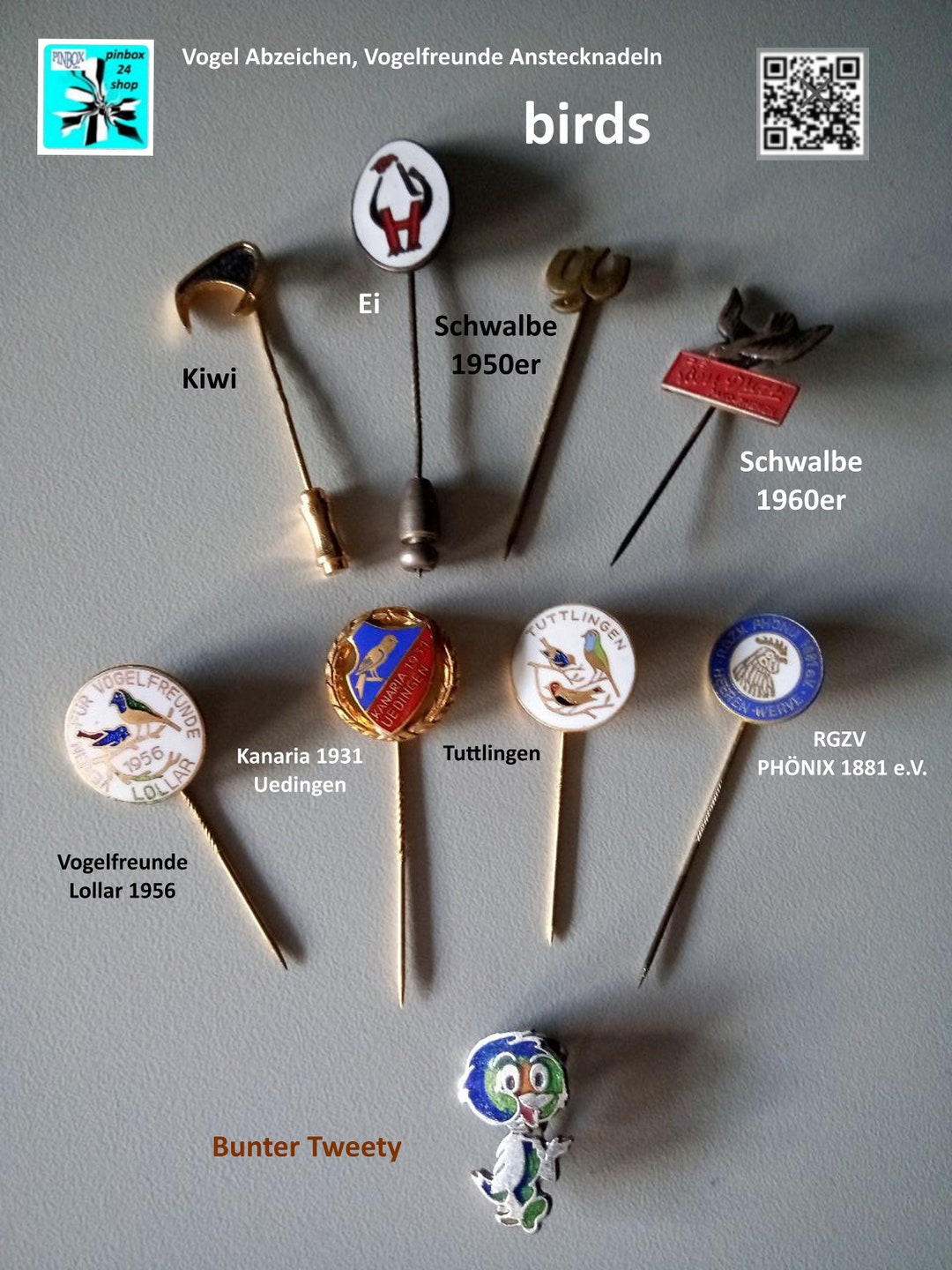 Bird Badges, Bird Friends Historical Enamel Pins, Some Elaborately ...