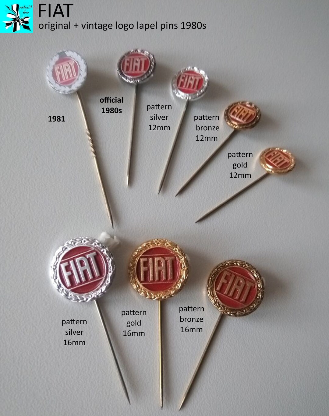 Rare Fiat Lapel Pins - Get Yours Now! - Etsy