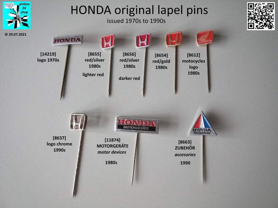 Preserve Your Honda Motors Memories: Original Pins From the 70s to the ...