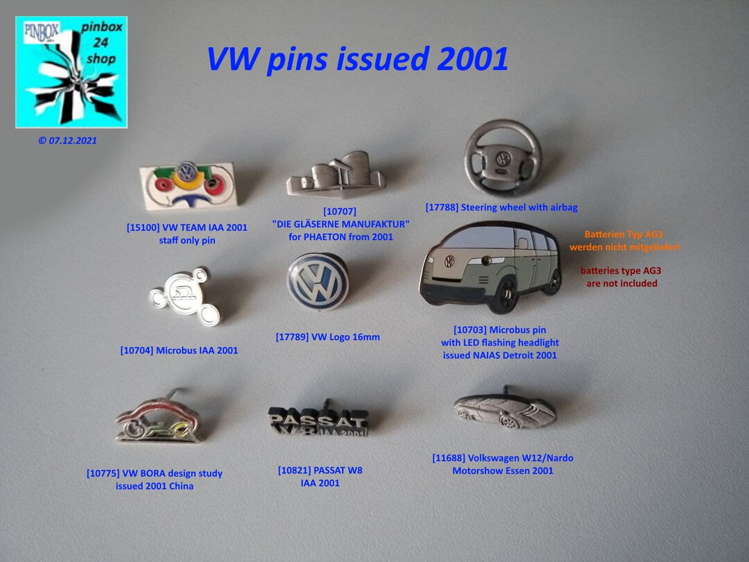 VW Volkswagen Pins von 2001 - Etsy.de