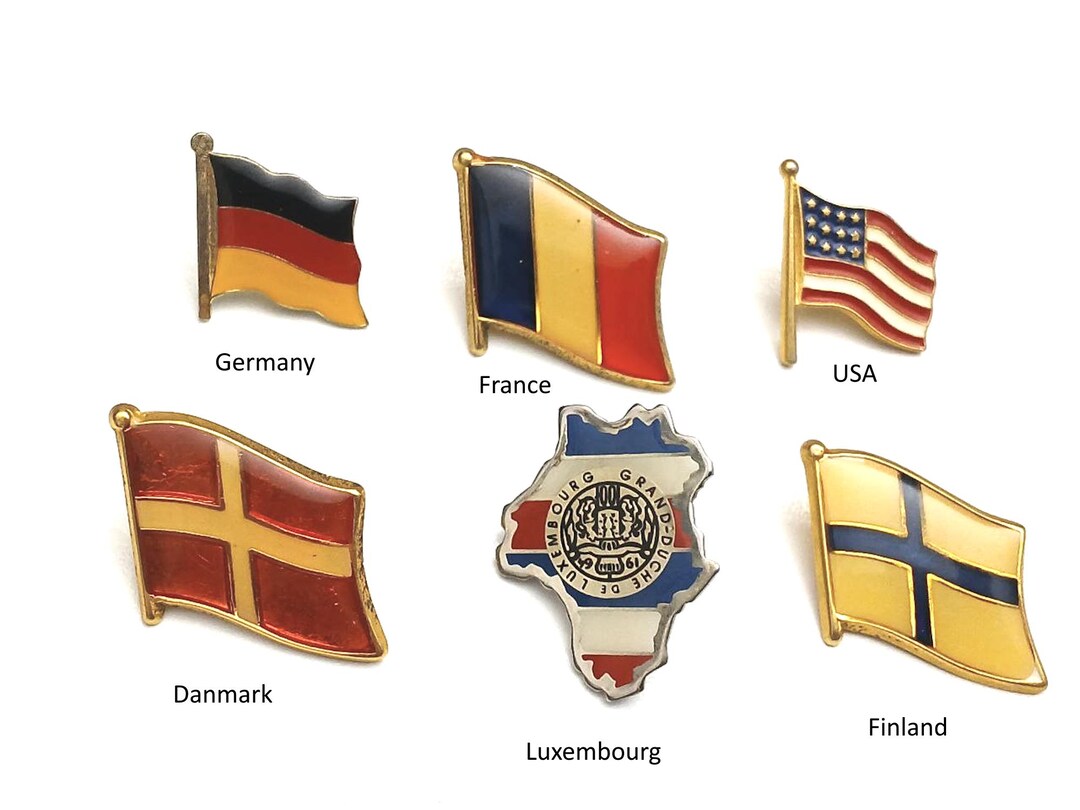 Pure Nostalgia: Vintage Country Flag Pins From the 80s/90s - Etsy