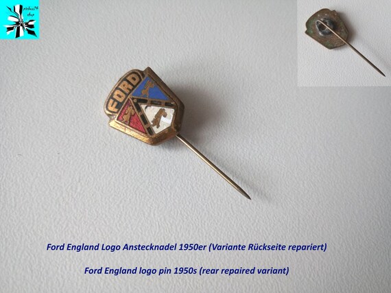 Select vintage Ford England logo lapel pins now - Gem