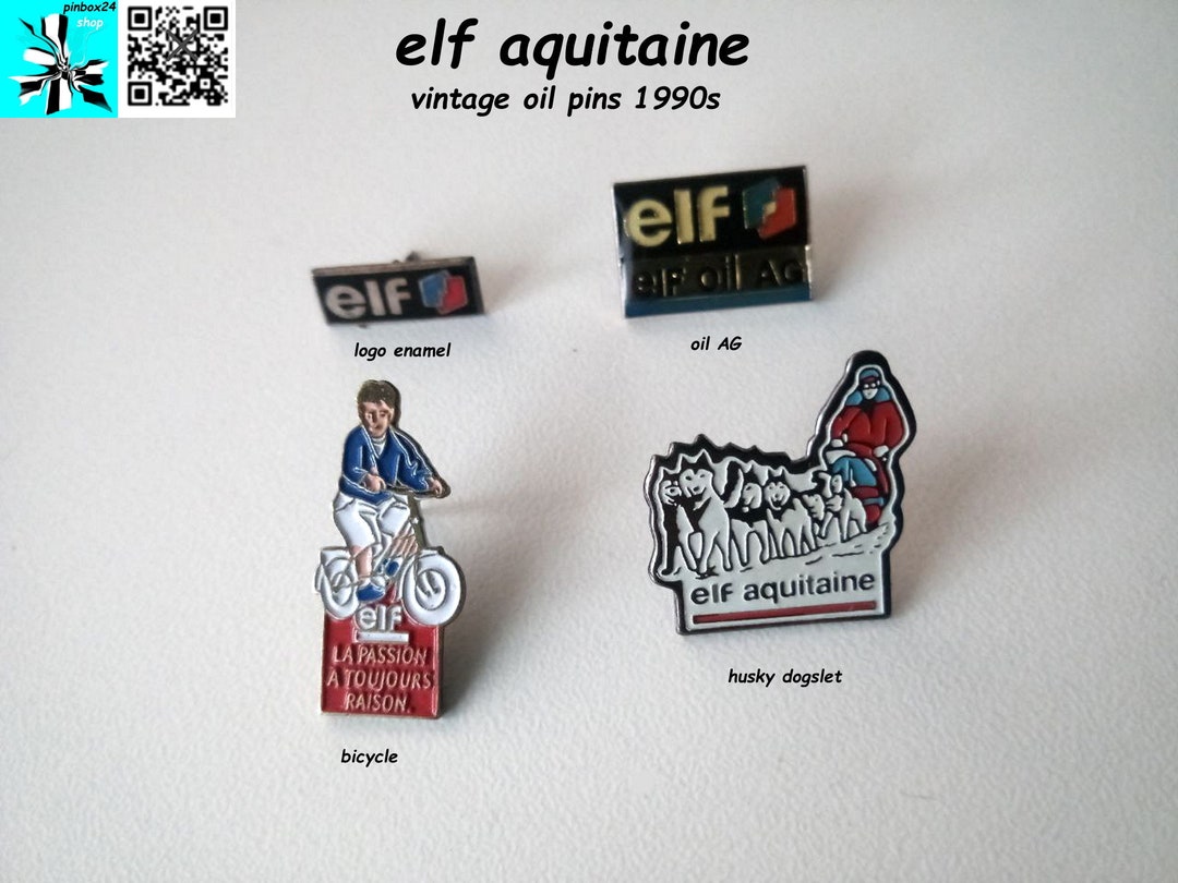 Retro Oil Pins Elf Aquitaine 1990s - Etsy