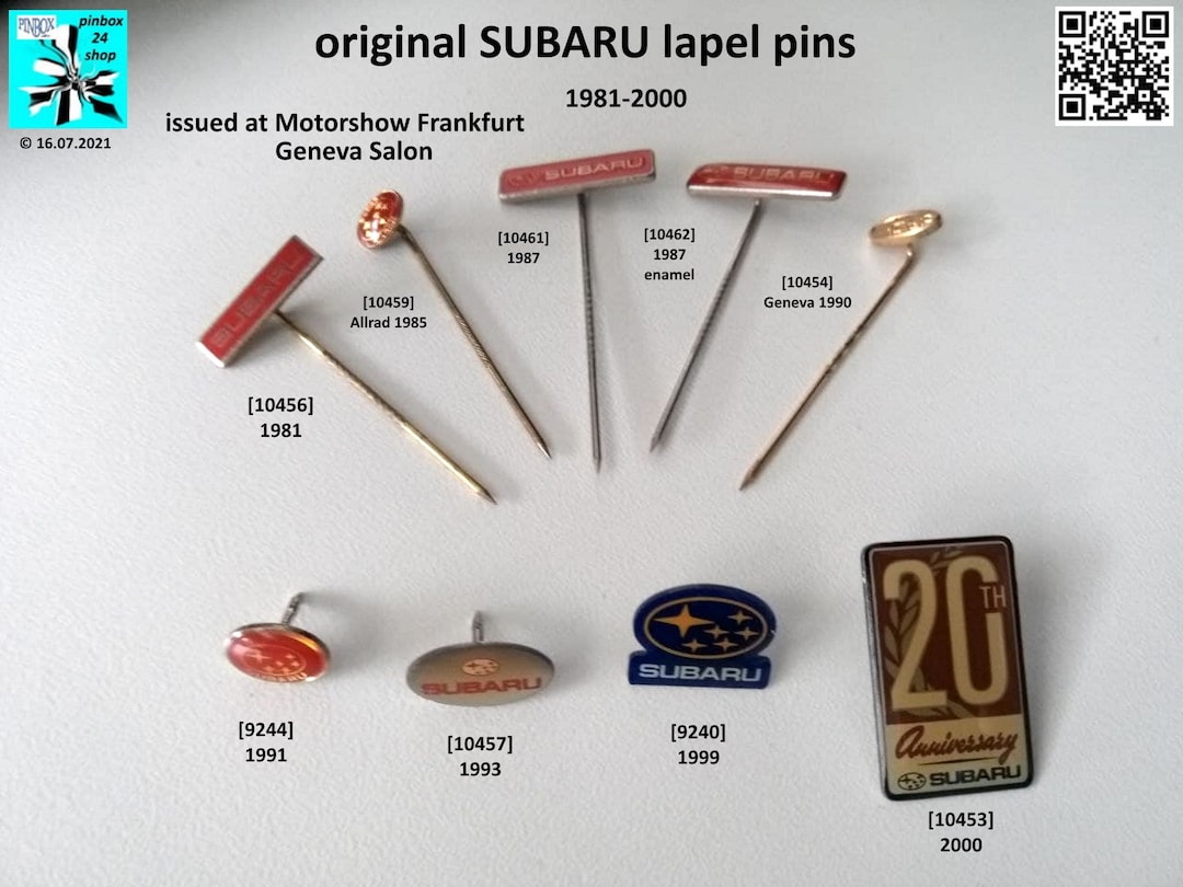 SUBARU Pins and Badges - A Journey From 1981 to 2000! - Etsy