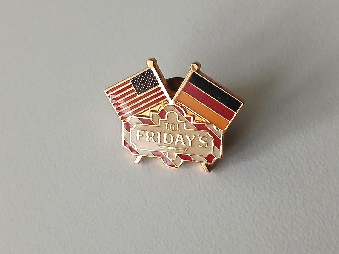 American-german Friendship Flags Pin T.G.I. Friday's - Etsy