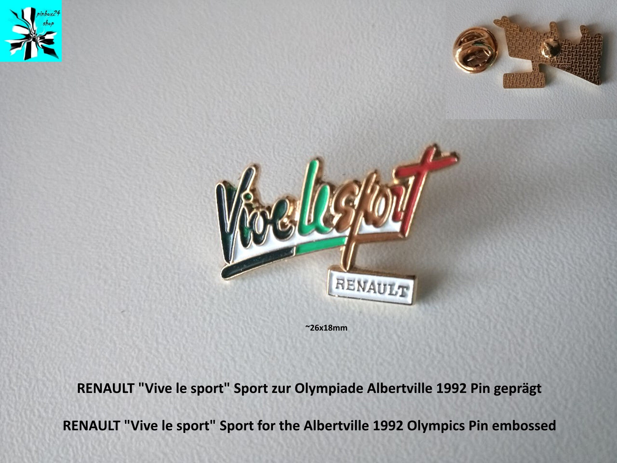 RENAULT vive Le Sport Slogan for the Albertville 1992 Olympics Pin ...