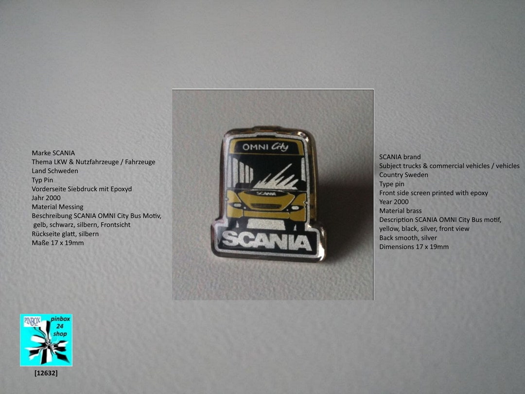 SCANIA Original Bus Pin From IAA 1998: A Must for Every Bus Fan - Etsy