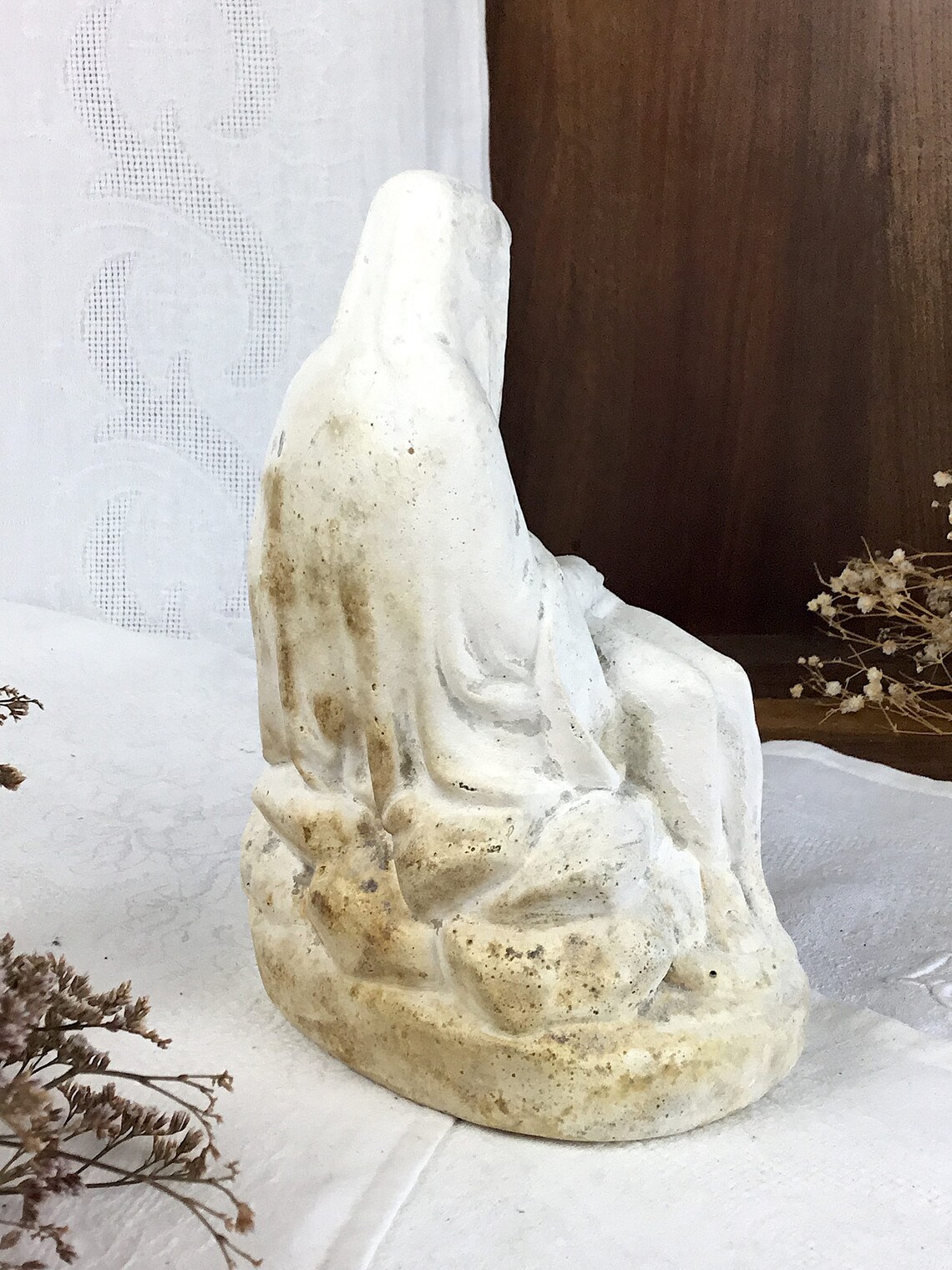 STATUE of Pieta/french Antique/statue of the Tomb in Plaster - Etsy
