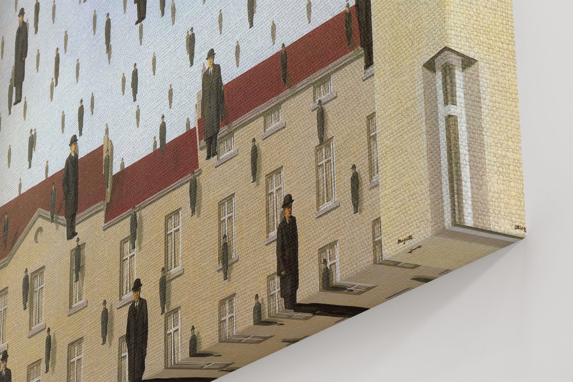 Art Its Raining Men Rene Magritte Golconda Canvas Art Print | Etsy