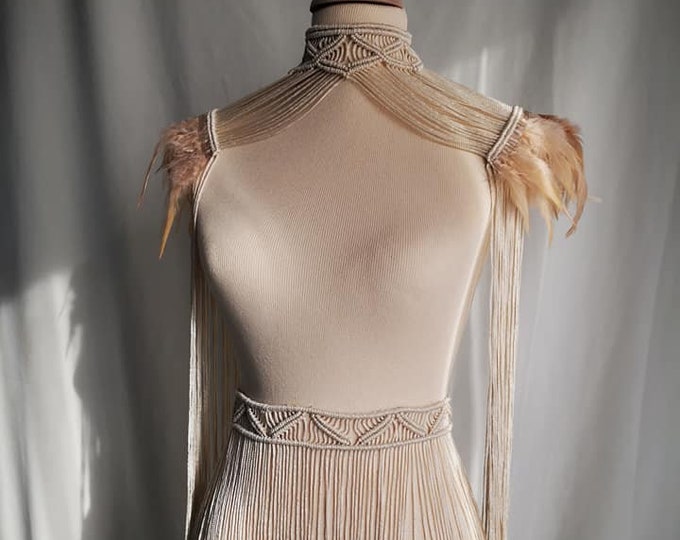 Macrame Dress Furry Dress Shiny Material Crazy Party - Etsy