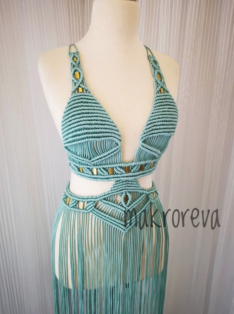 Macrame Dress , Birthday Dress , Christmas Dress , Crazy Party Dress ...