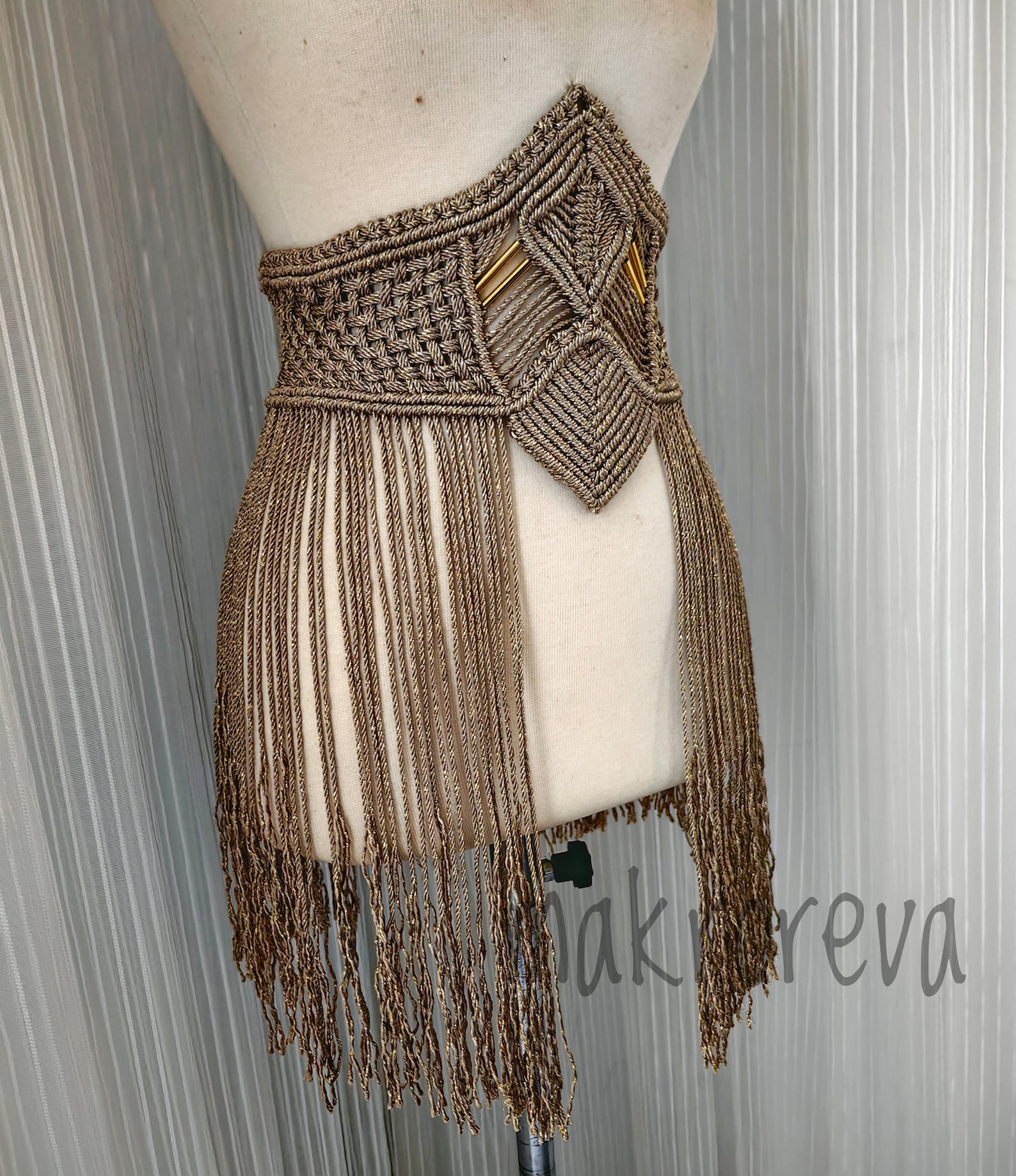 Macrame Dress ,macrame Belt ,waist Belt ,corset Belt , Sexy Costume ...