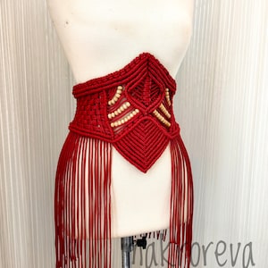 Macrame Dress ,macrame Belt ,waist Belt ,corset Belt ,christmas Costume ...