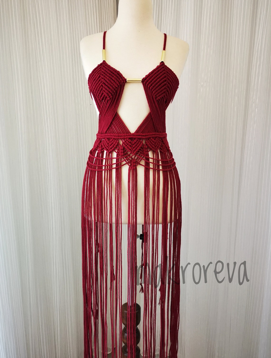 Macrame Dress Birthday Dress Cotton Rope Crazy Party - Etsy