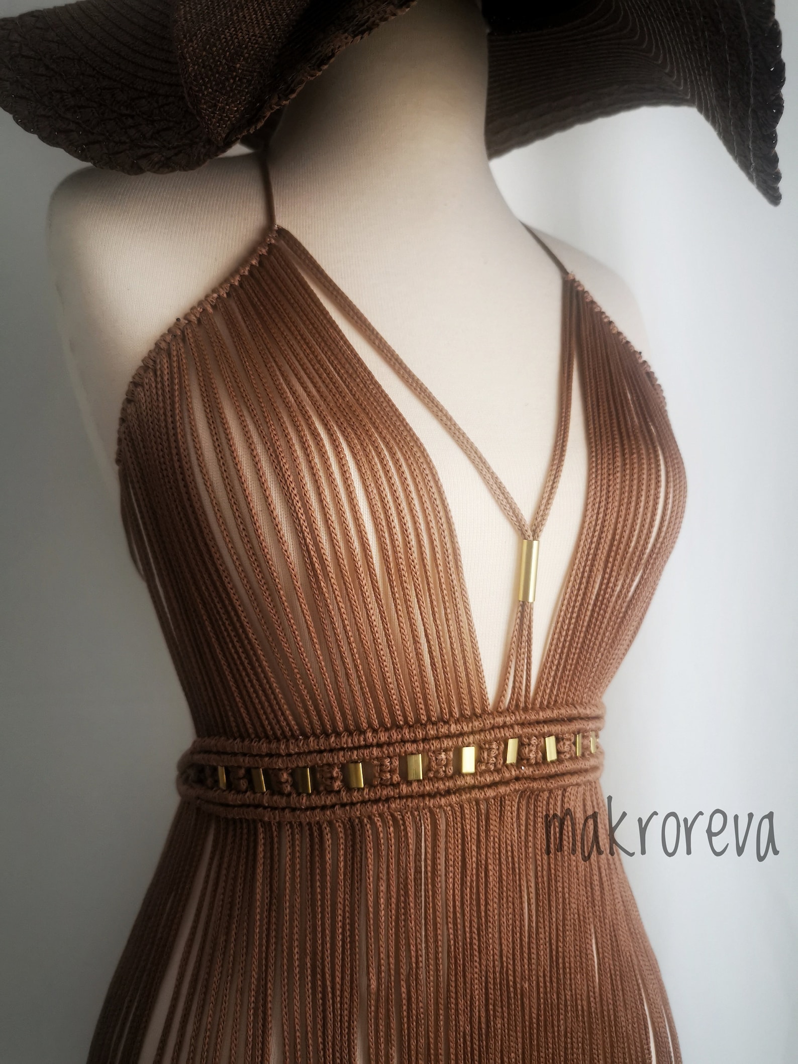 Macrame Dress Birthday Dress mini Dress Maternity Shoot - Etsy