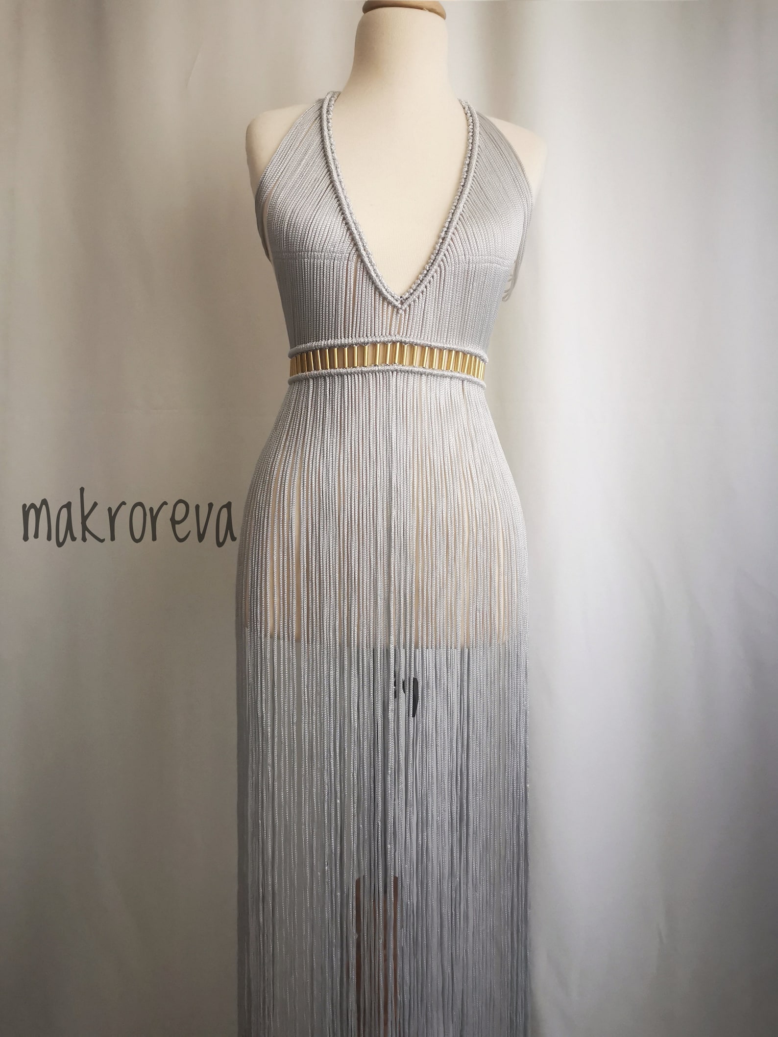 Macrame Dress , Birthday Dress , Shiny Material , Crazy Party Dress ...