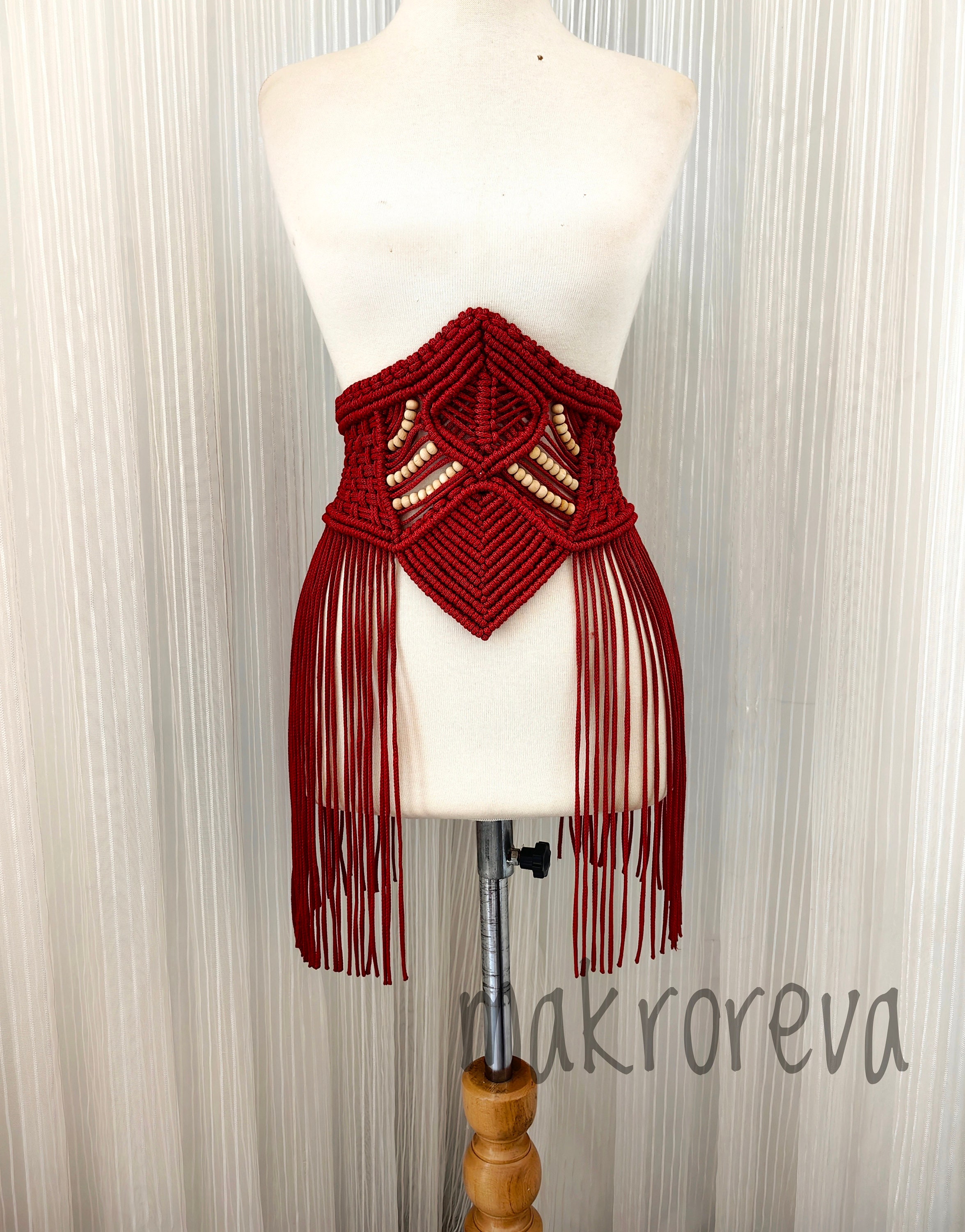Macrame Dress ,macrame Belt ,waist Belt ,corset Belt ,christmas Costume ...