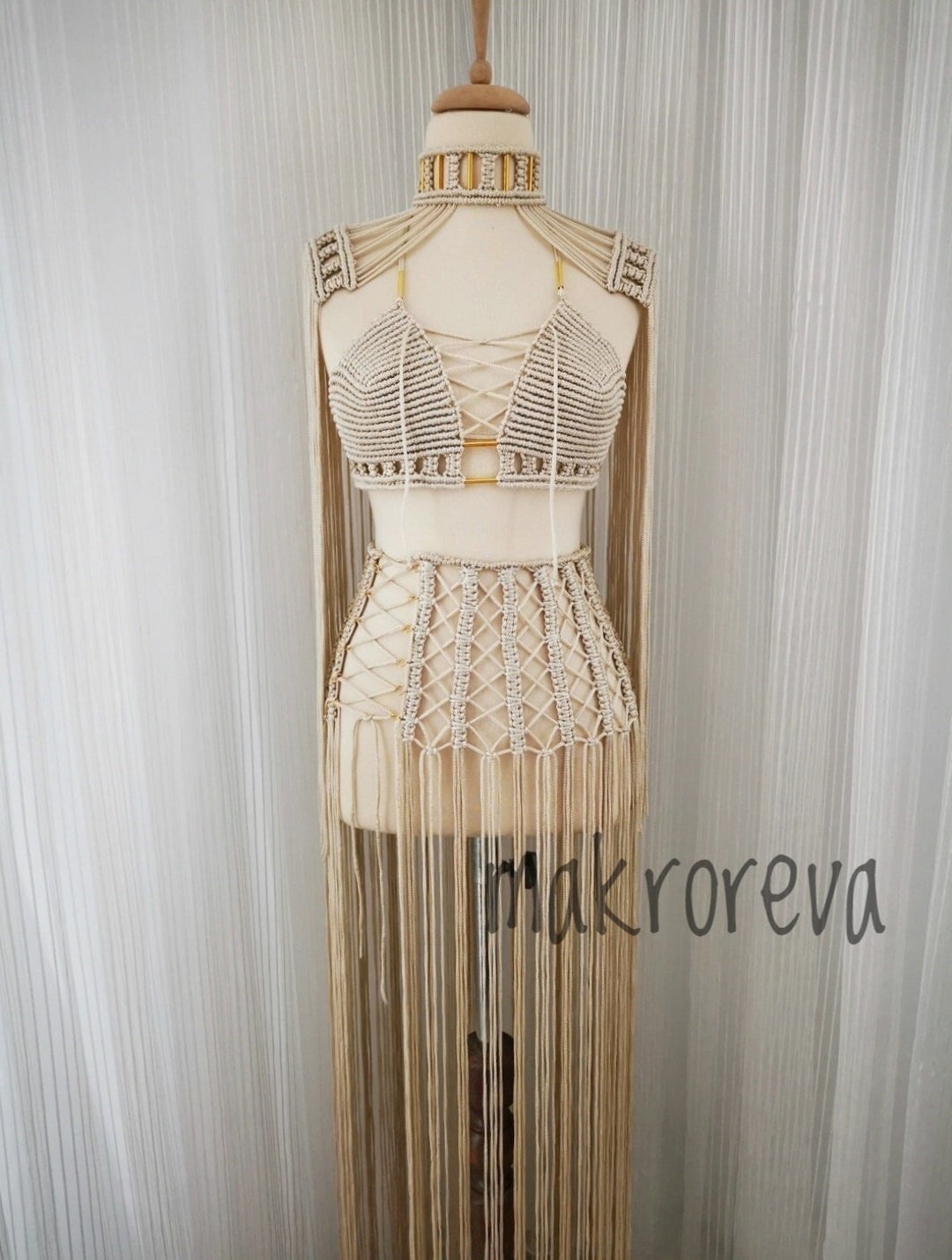 Macrame Dress , Birthday Dress , Shiny Material , Crazy Party Dress ...