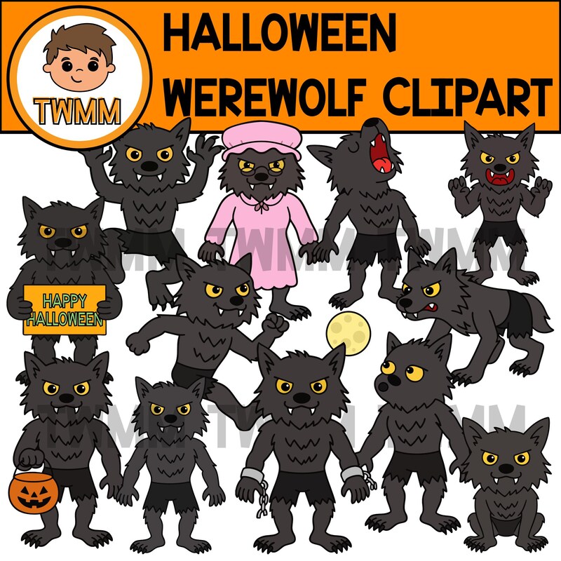 Werewolf Clipart - Etsy