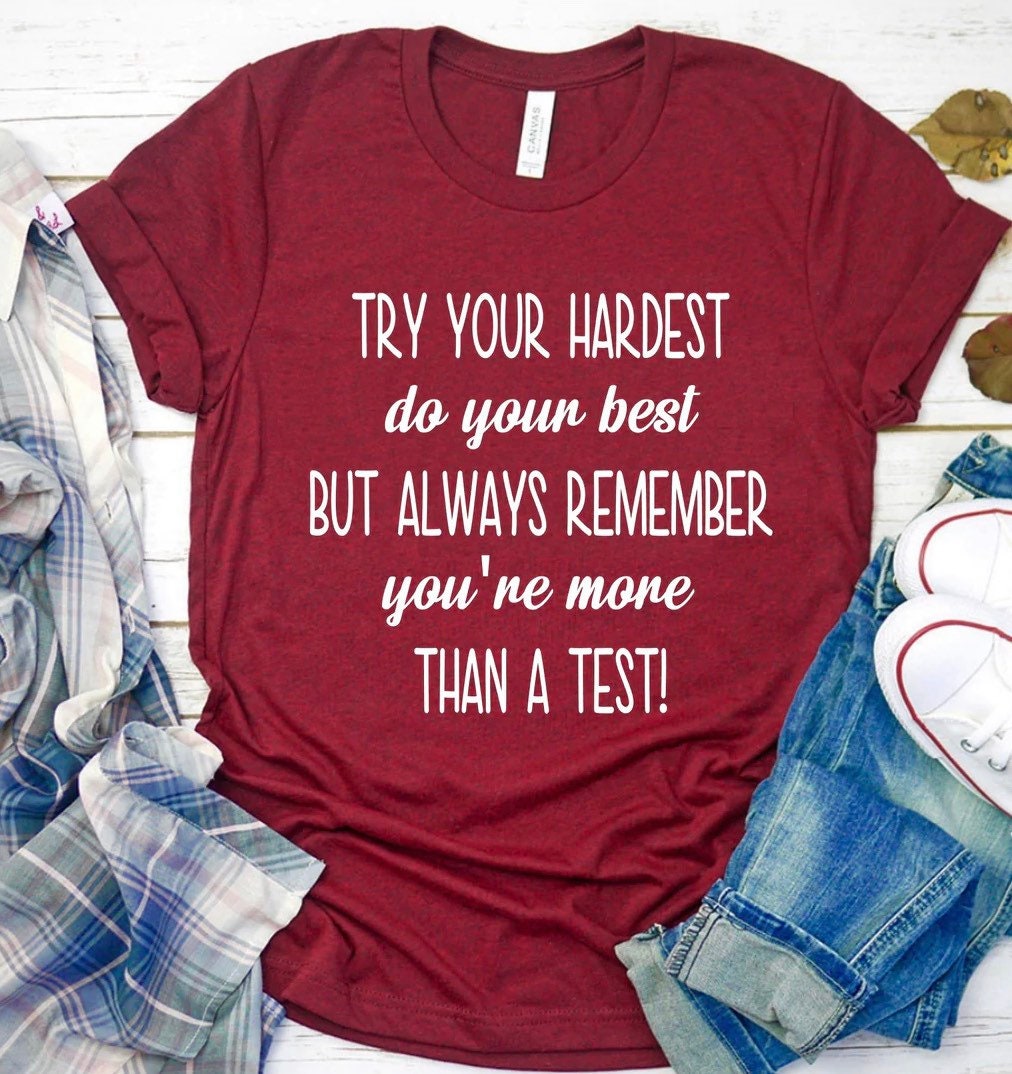 Try Your Hardest Do Your Best Standardized Test State - Etsy