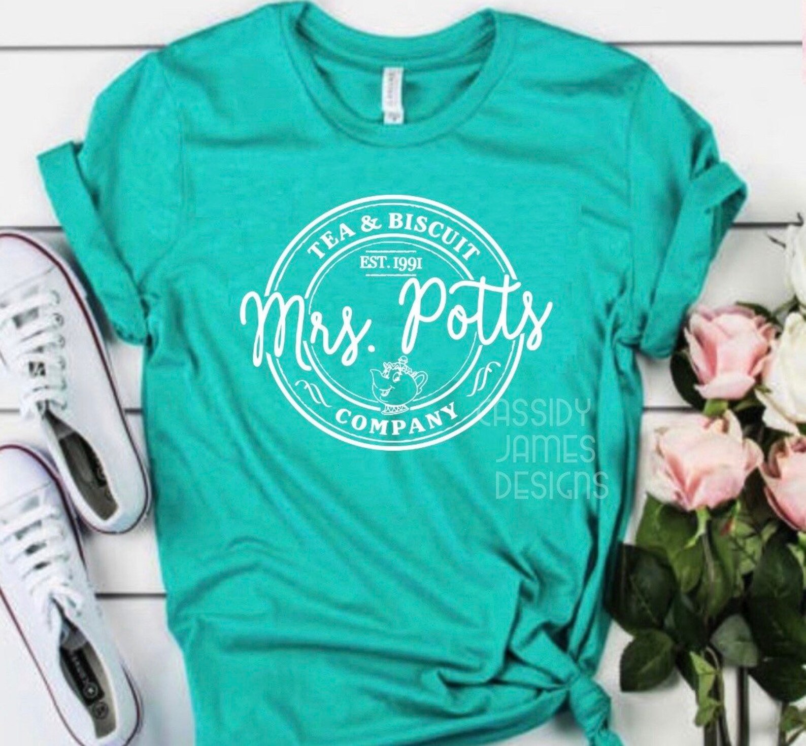 Disneys Mrs. Potts Tea Company Belle Shirt Beauty and the | Etsy