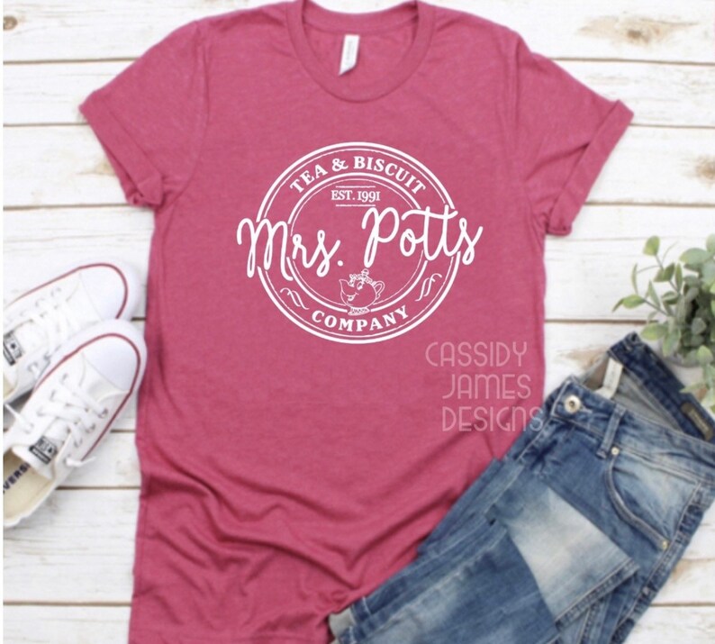 Disneys Mrs. Potts Tea Company Belle Shirt Beauty and the | Etsy