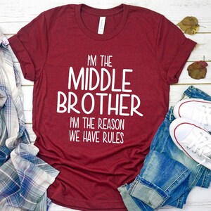 Brother Shirt Oldest Middle and Youngest Shirt Funny Adult - Etsy