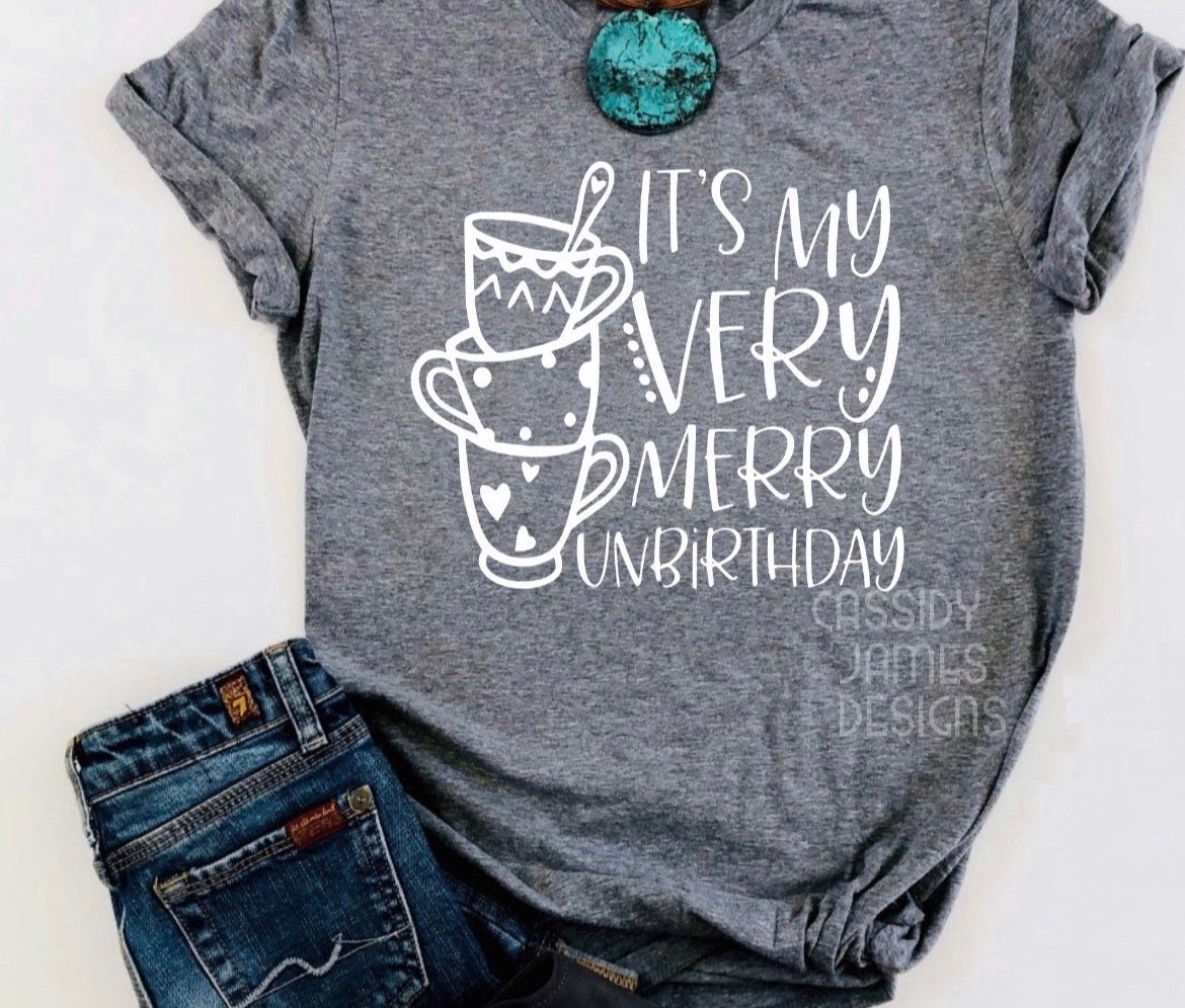 Its My Very Merry Unbirthday Alice in Wonderland Mad Hatter | Etsy