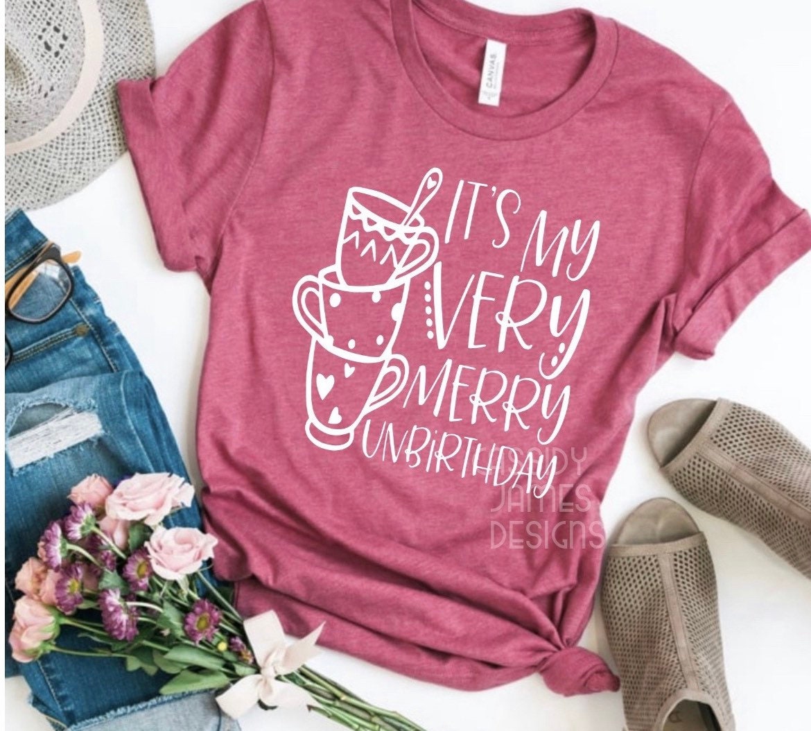 Its My Very Merry Unbirthday Alice in Wonderland Mad Hatter | Etsy