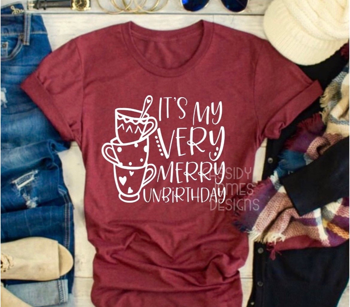 Its My Very Merry Unbirthday Alice in Wonderland Mad Hatter | Etsy