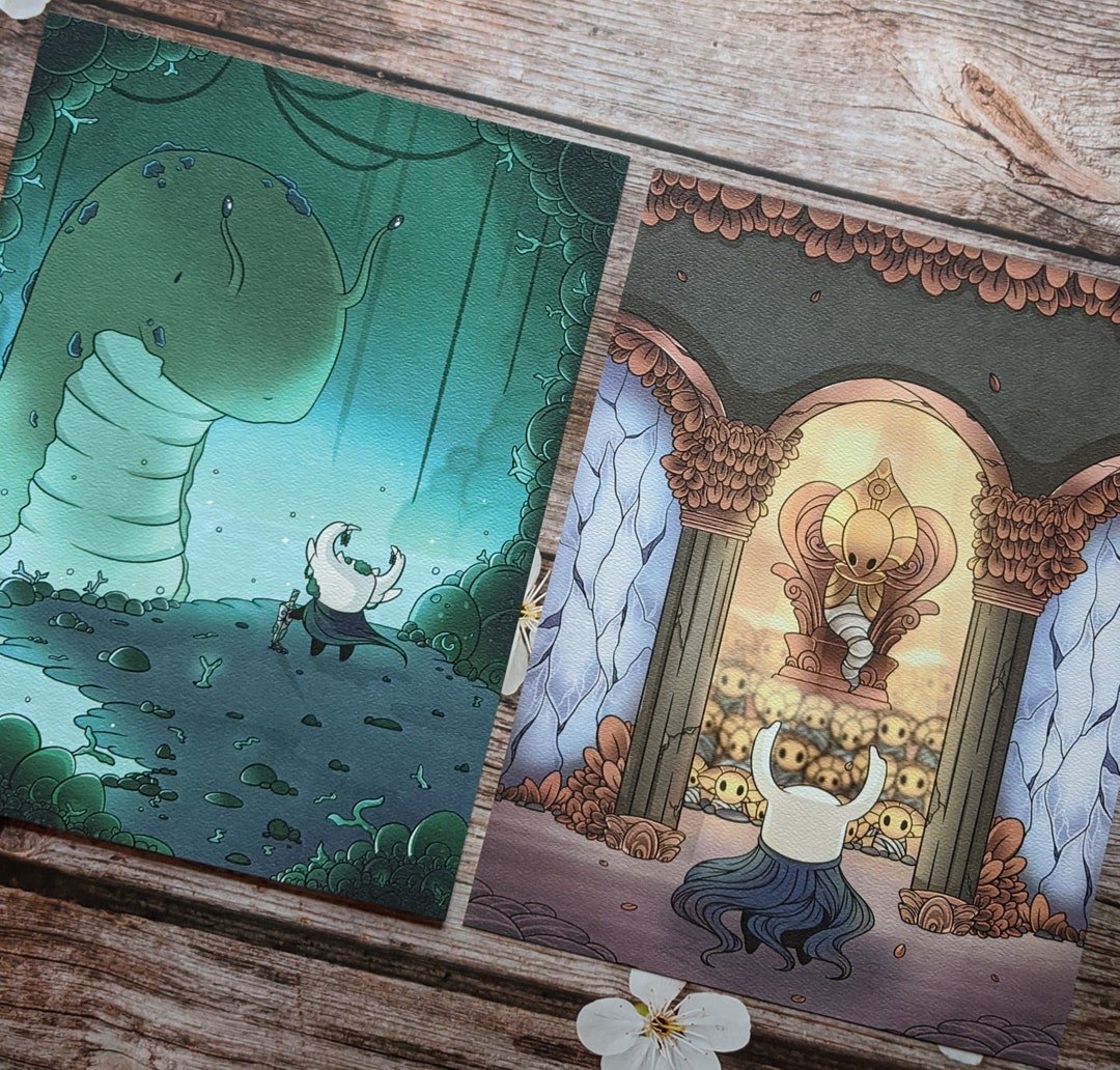 Hollow Knight Textured Prints . Discovery of Unn . Godhome Approach - Etsy