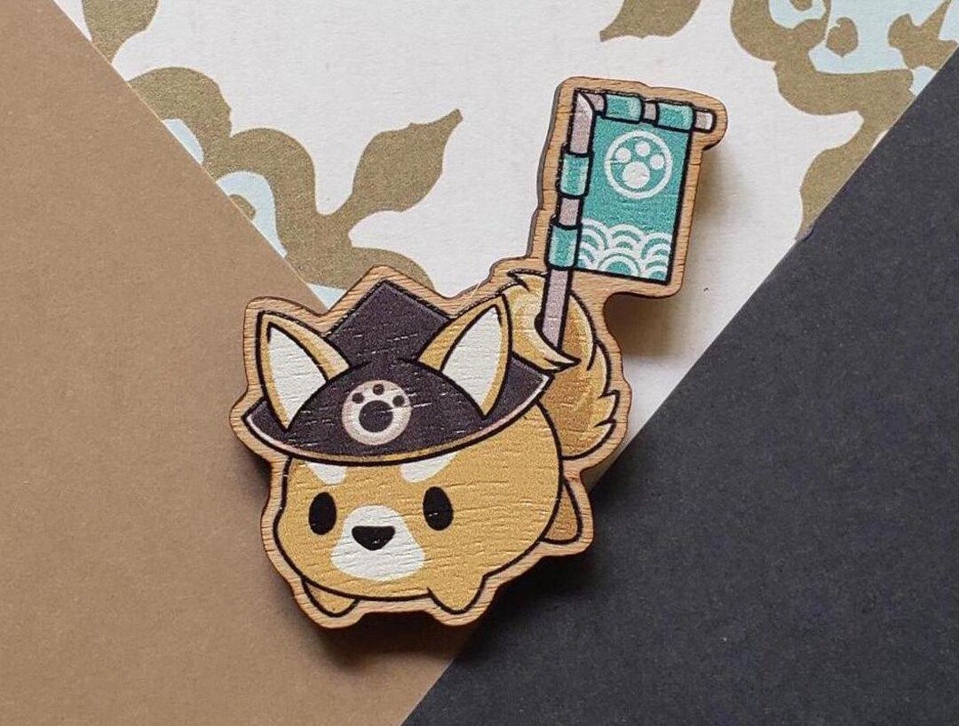 Genshin Wooden Pin . Gorou . Shirou - Etsy