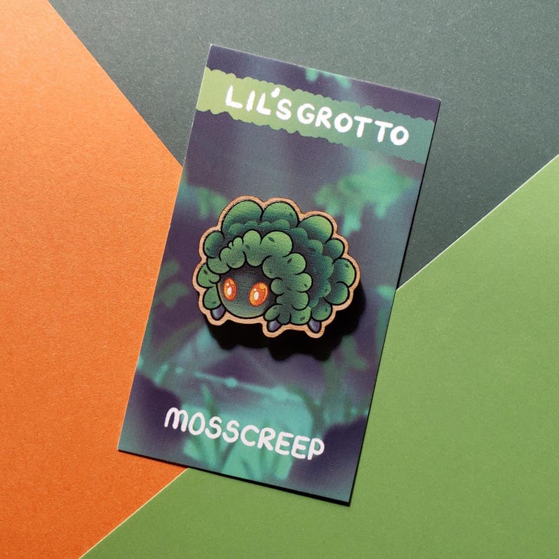 Hollow Knight Mosscreep - Wooden Pin Fan Art Accessory - Etsy