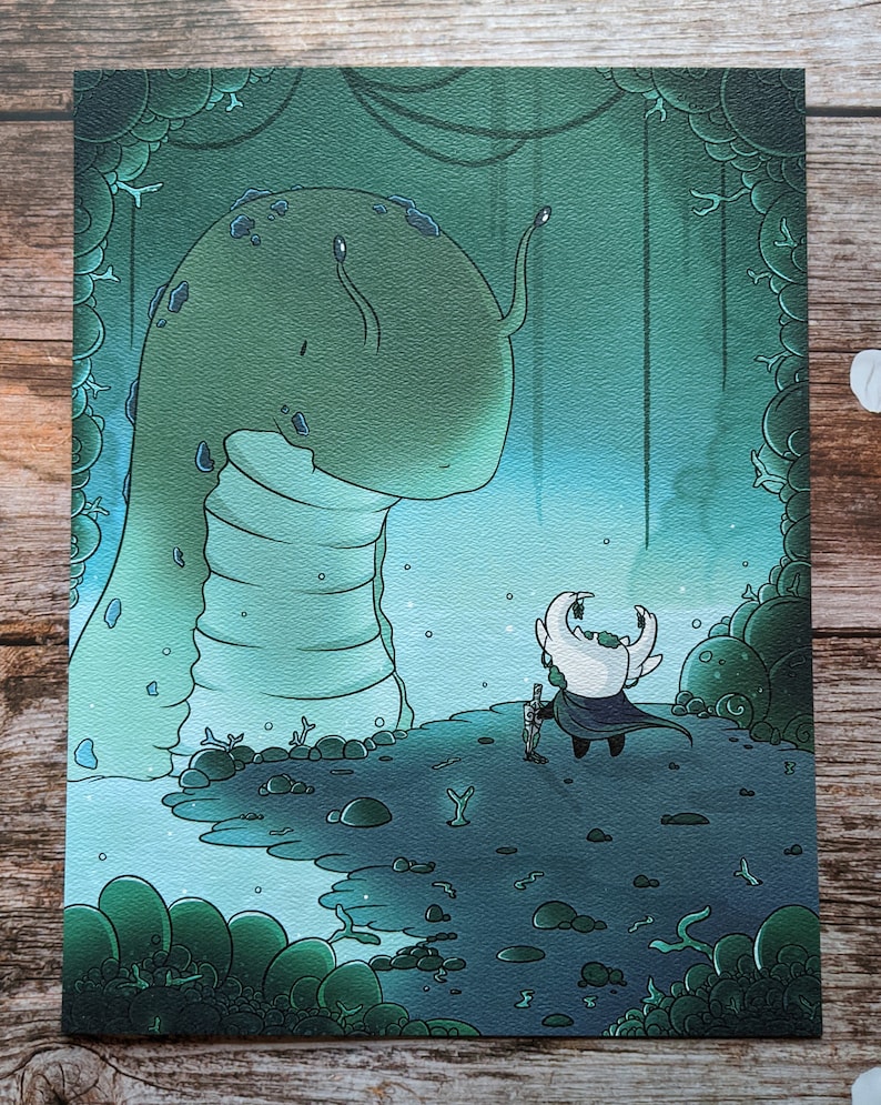 Hollow Knight Textured Prints . Discovery of Unn . Godhome Approach - Etsy