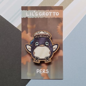 Genshin Impact Pers - Wooden Pin Fan Art Accessory - Freminet's Penguin ...