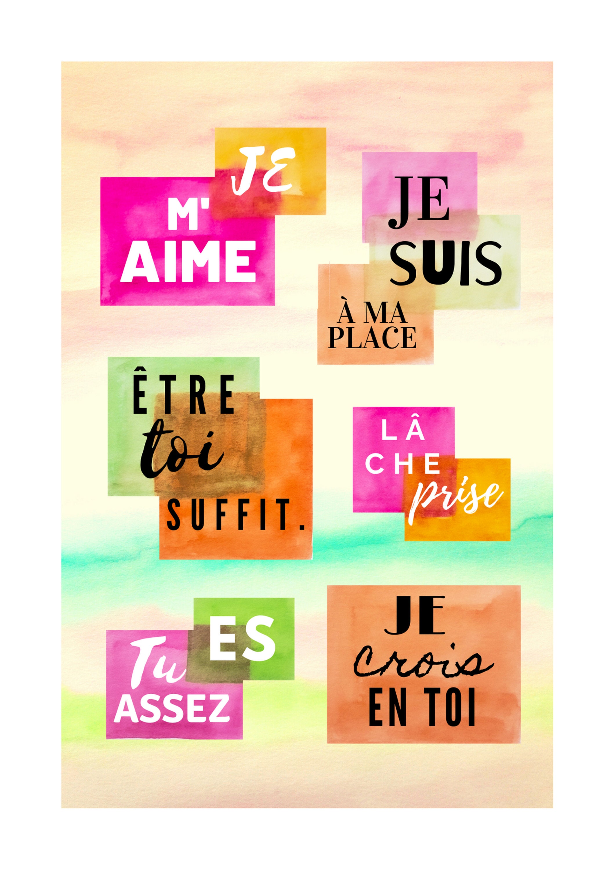 Positive Affirmations for Kids, Daily Affirmations for Teens, Bedroom ...