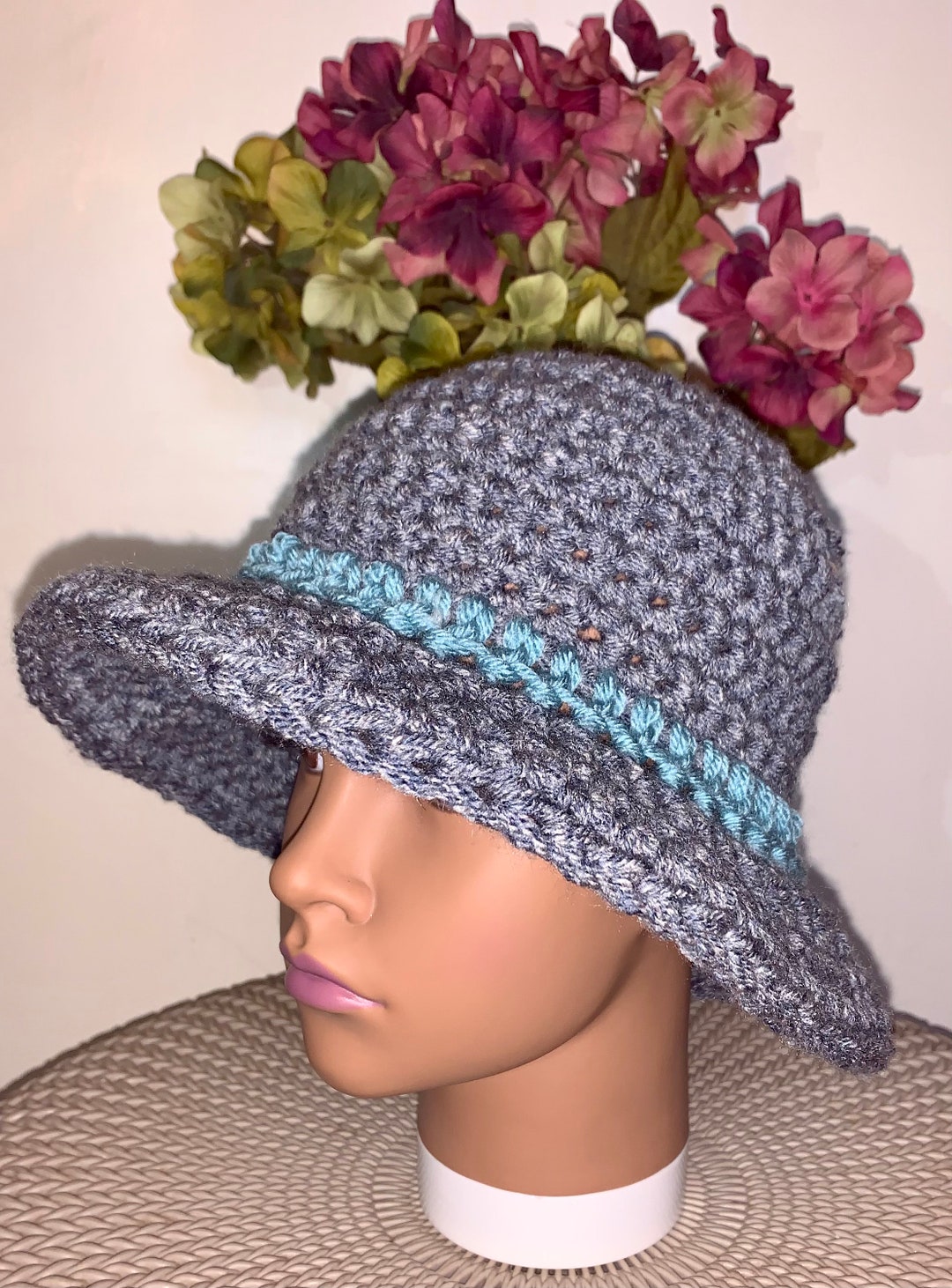 Crochet Straight Brim Hat - Etsy