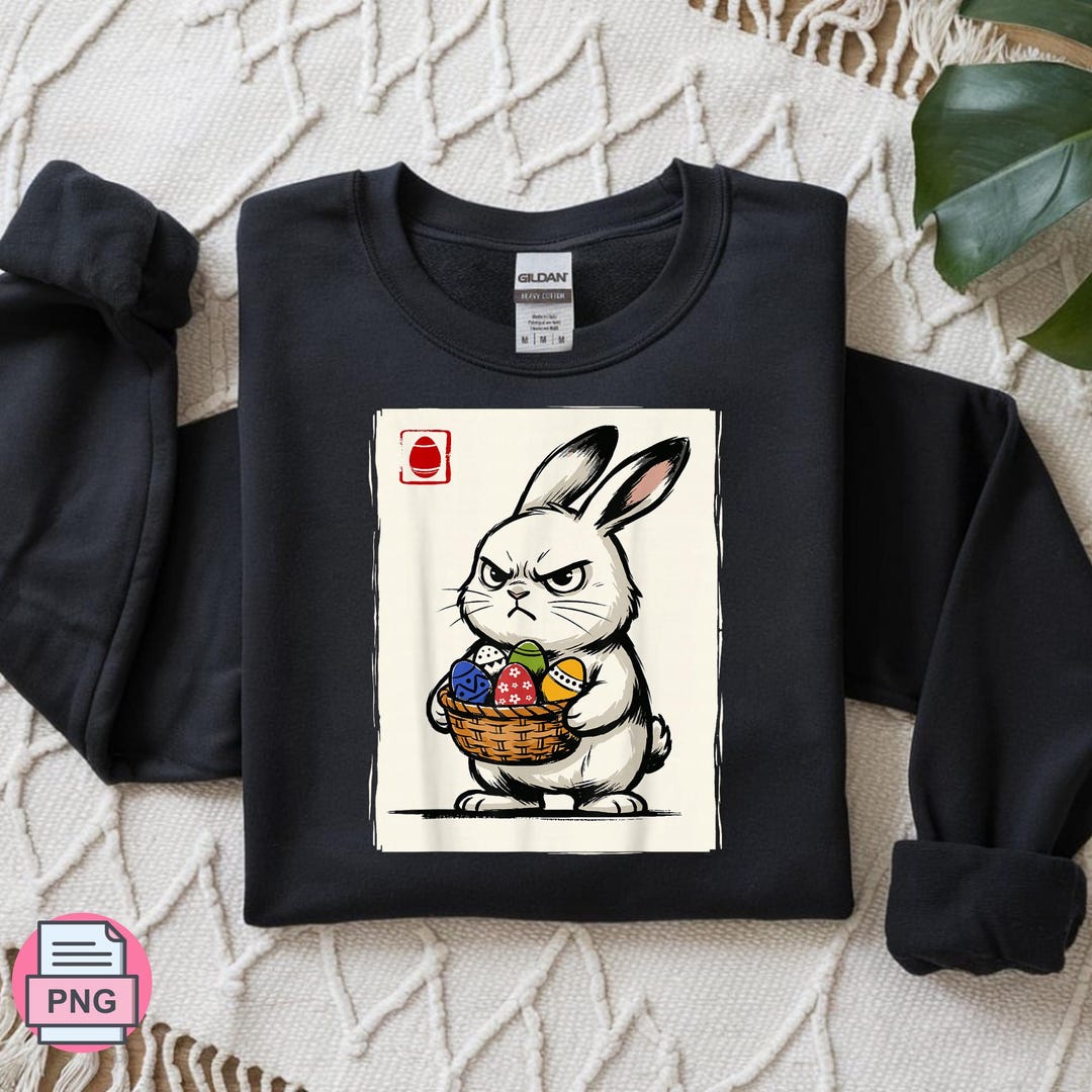 Kawaii Easter Bunny PNG SVG Bundle, Funny Japanese Cute Easter Shirt ...