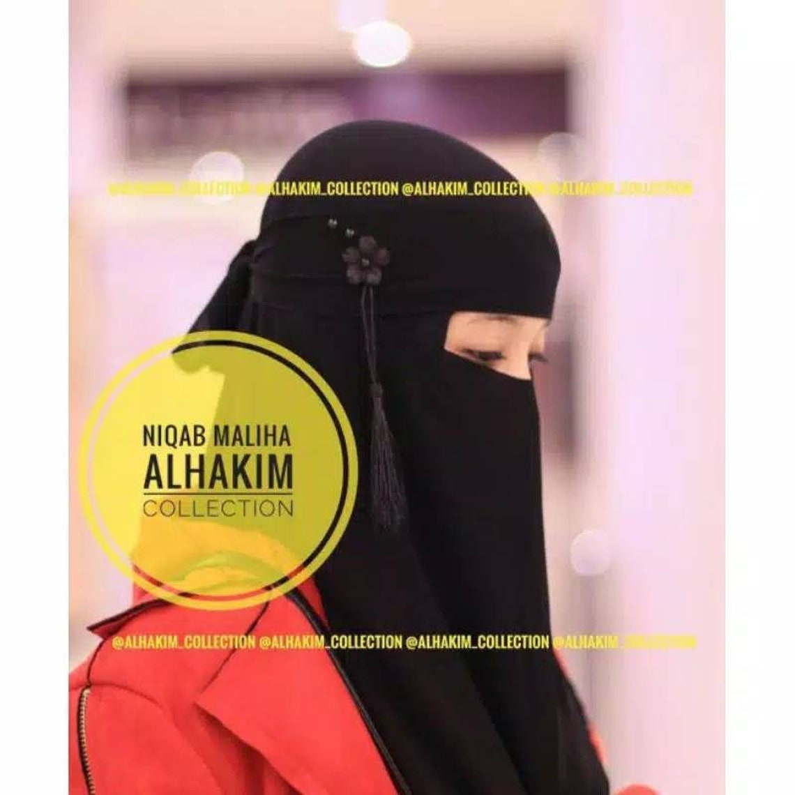 Black Niqab Lace Niqab Closed Face Niqab Islamic Veil | Etsy