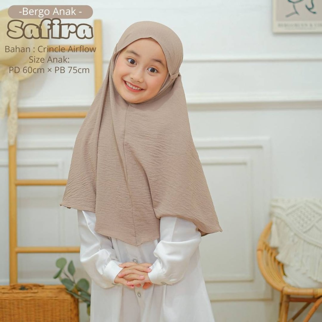 Children Hijab / Kids Hijab (age 6 to 8 Years Old/ Depend on Kids Tall ...