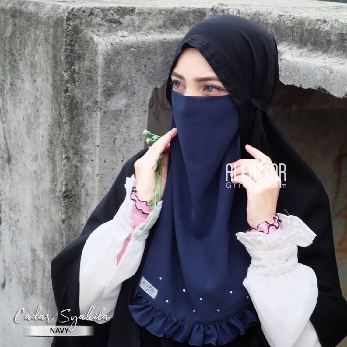 Half Niqab Black Niqab Niqab Color Niqab Closed Face - Etsy India