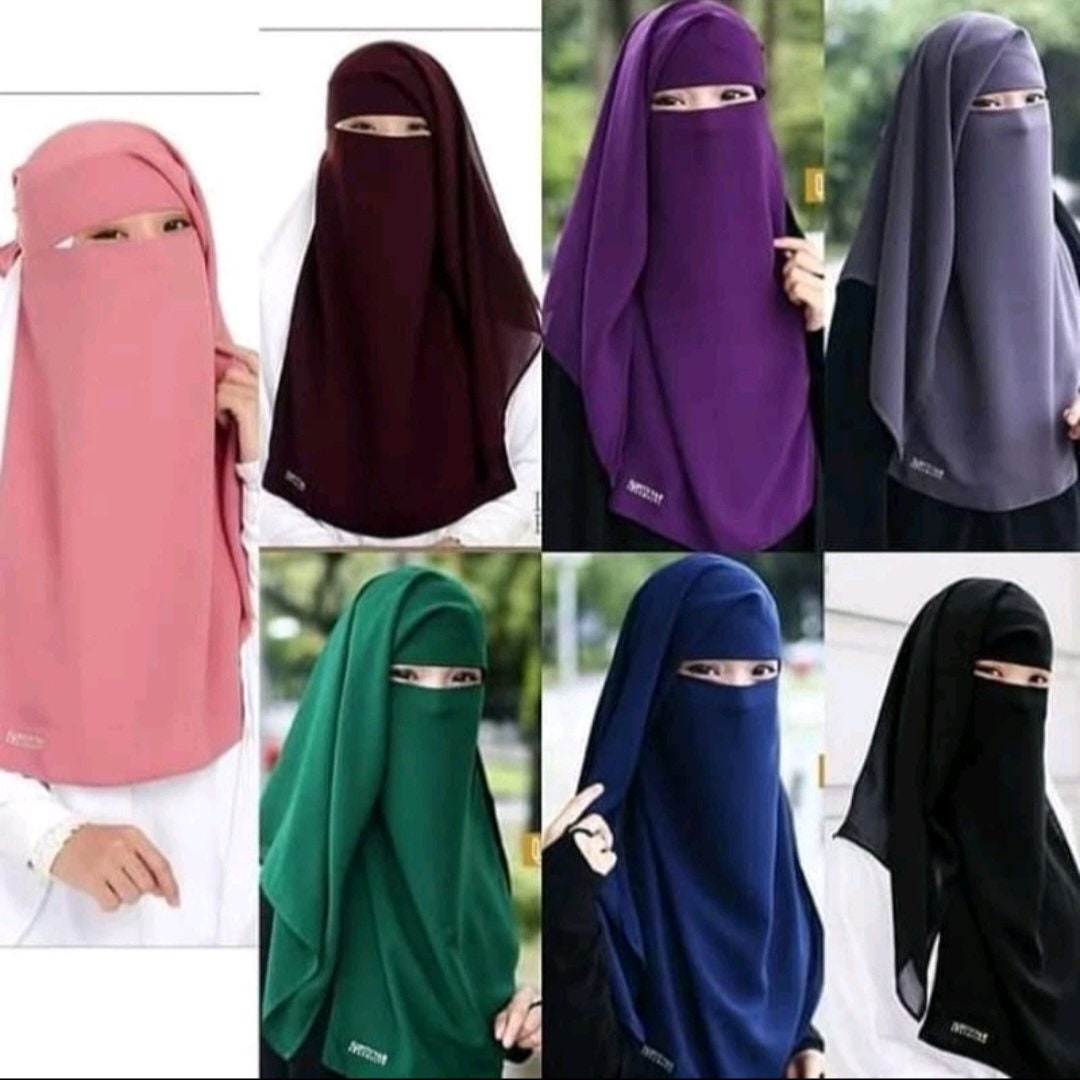Niqab, Color Niqab, Egypt Niqab, Closed Face Niqab, Chiffon Niqab ...