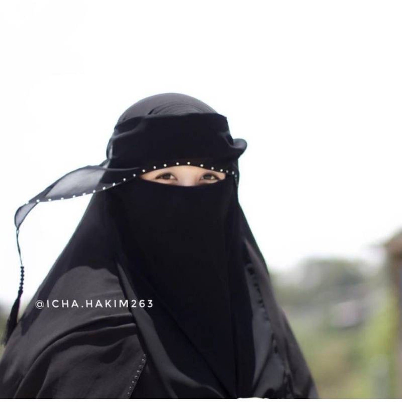 Black Niqab Lace Niqab Closed Face Niqab Islamic Veil | Etsy