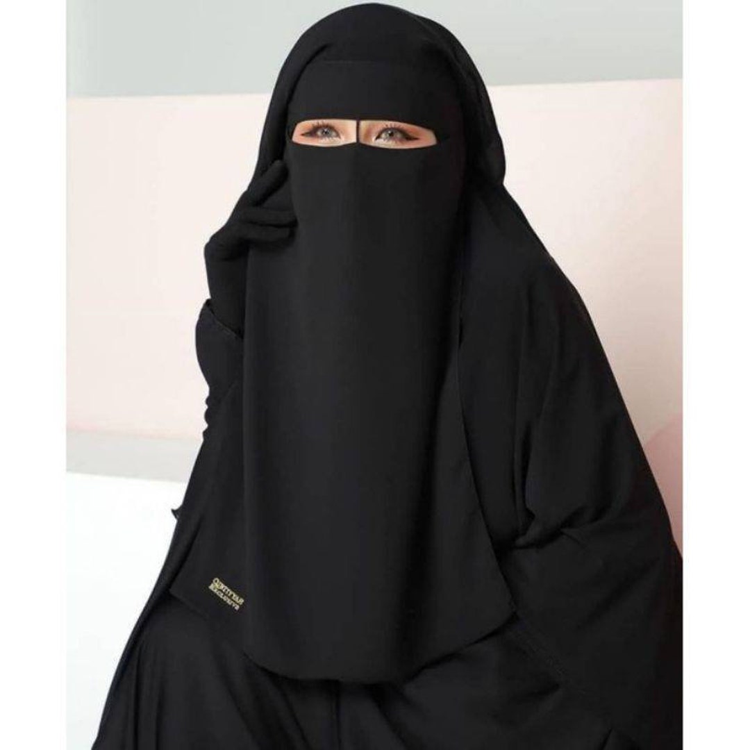 Nose String Niqab, Eagle Black Niqab, Plain Niqab Veil, Chiffon Niqab ...