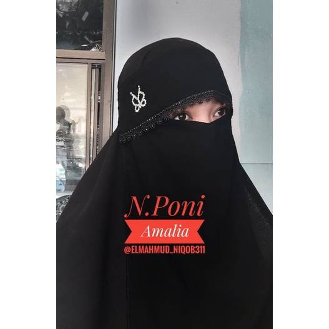Black Niqab Lace Niqab Closed Face Niqab Islamic Veil | Etsy