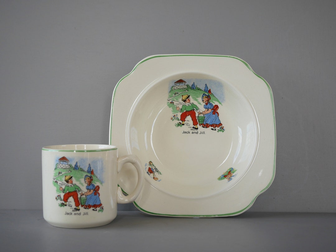 Vintage Biltons Set Nursery Rhyme, Bowl & Cup Set, Jack and Jill - Etsy