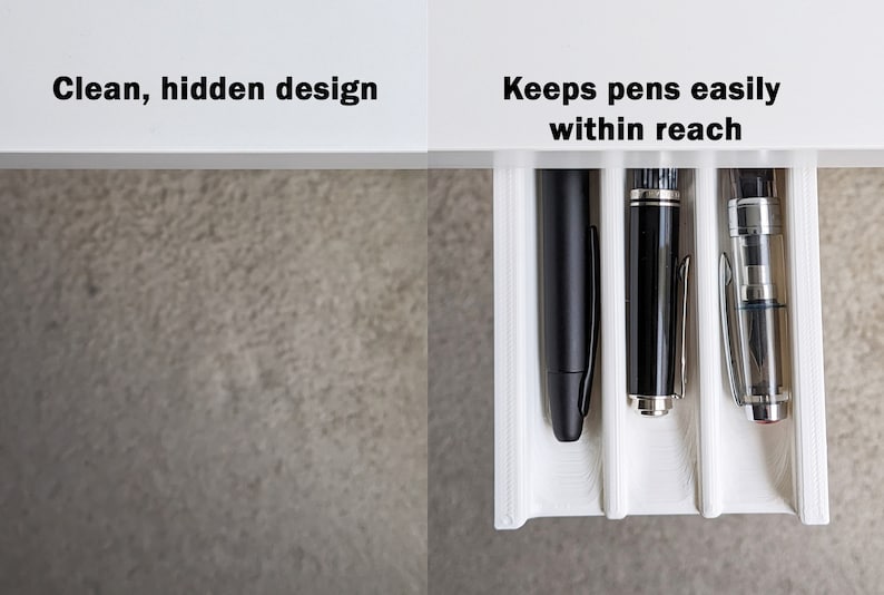 Undermount Desk Fountain Pen Drawer Perfect for Clearing Desk Space and ...